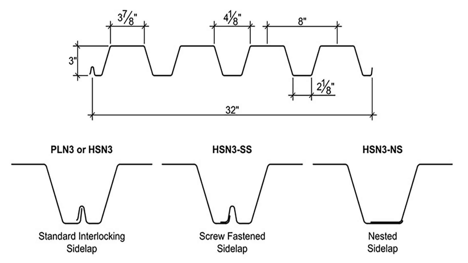 HSN3-32 Decking | Verco HSN3-32 AC Acoustical Roof Deck